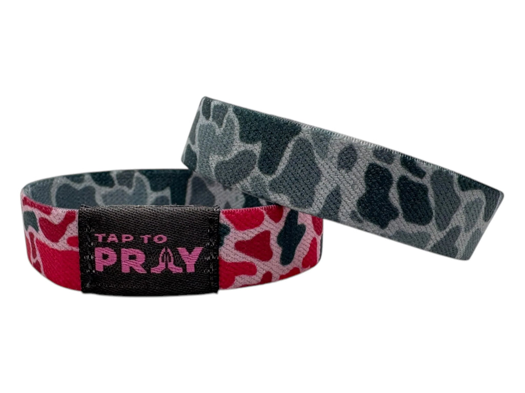 Pink & Ash Wristband - Tap to Pray – Sings My Soule Boutique